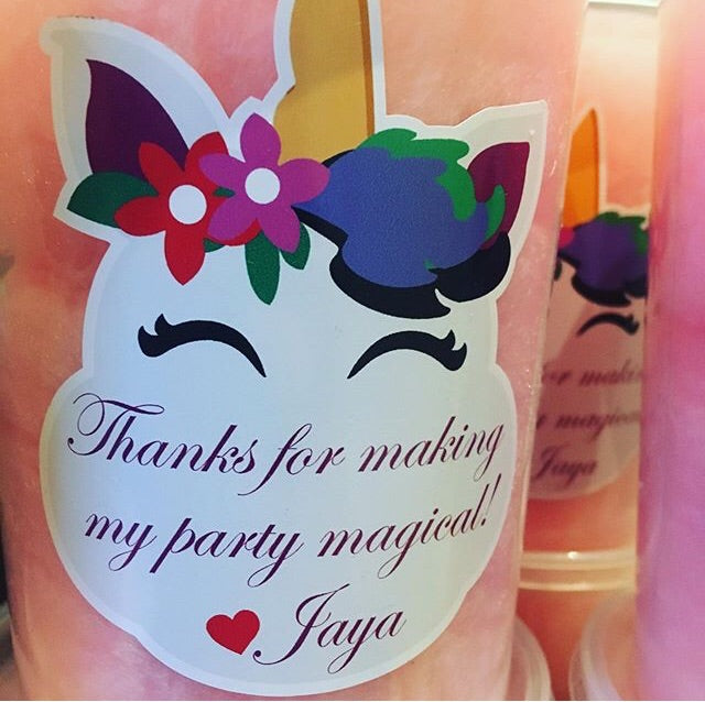 Cotton Candy with Custom Designed and Cut Labels 50 tubs min order ...